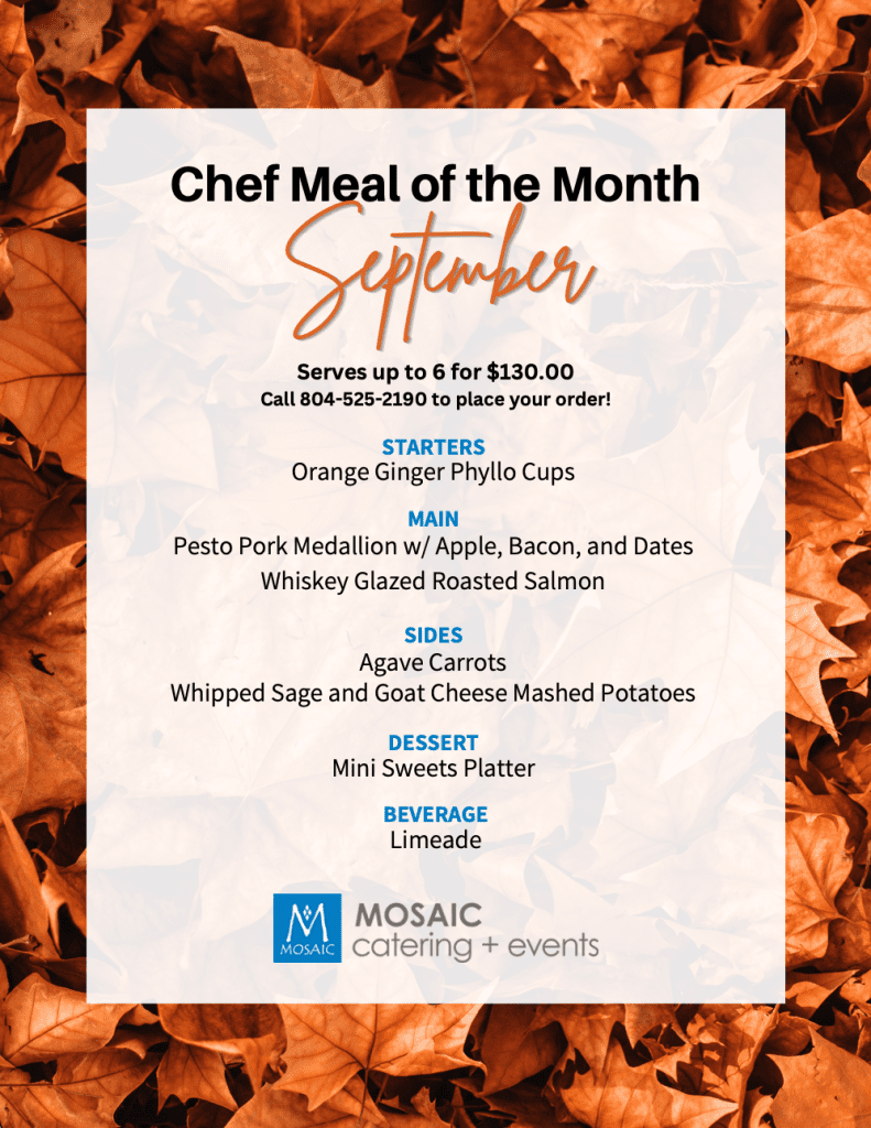 Seasonal Menus | MOSAIC Catering + Events - Richmond, VA | Charleston, SC